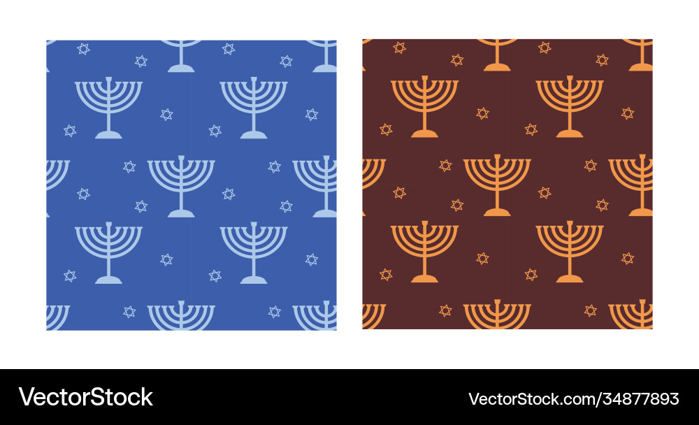 Jewish holiday hanukkah seamless pattern Vector Image