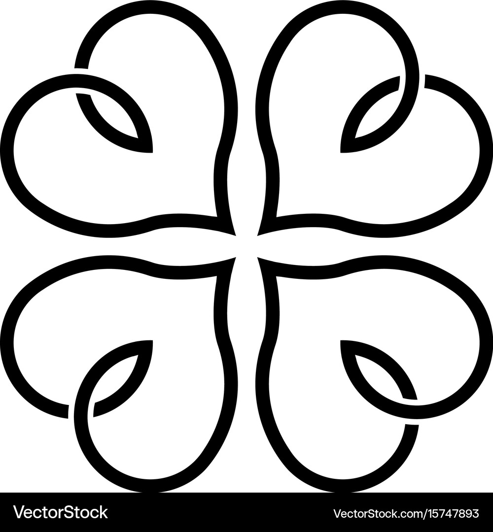 Lucky irish clover for st patricks day Royalty Free Vector