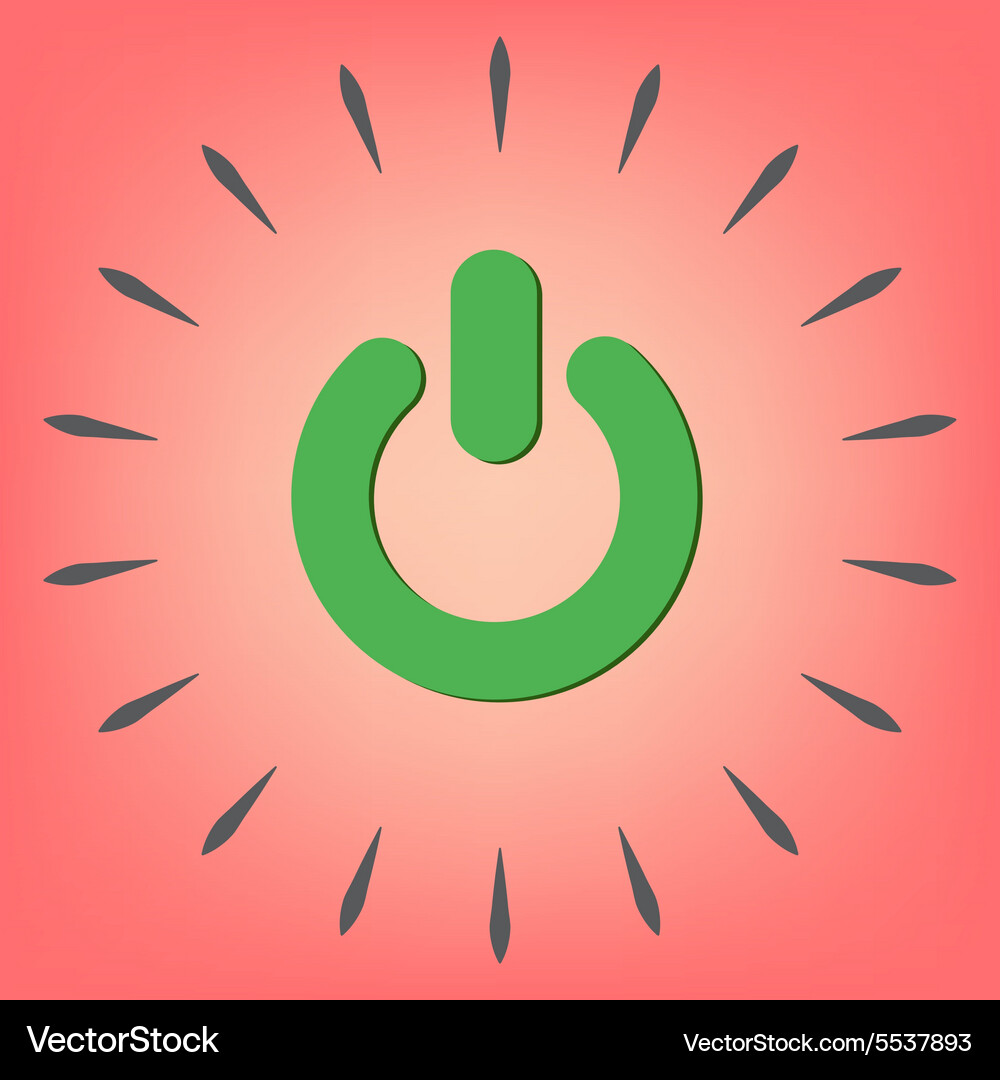 Power sign character on and off Royalty Free Vector Image