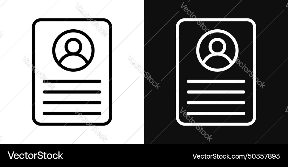 Resume icon set job apply interview symbol Vector Image