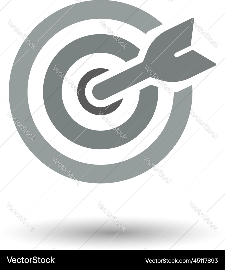 Target icon success concept goal symbol Royalty Free Vector