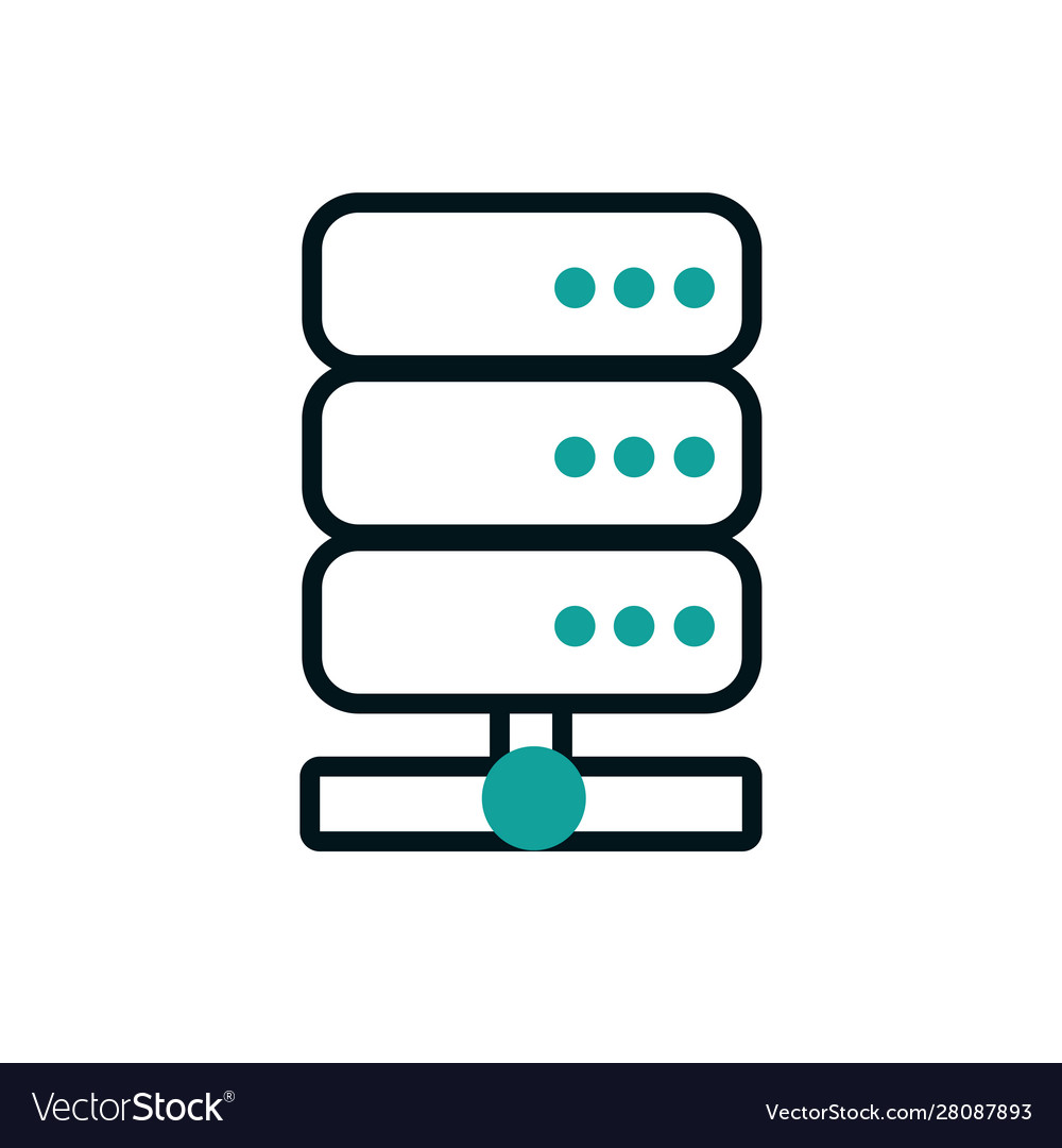 Web hosting machine icon design Royalty Free Vector Image