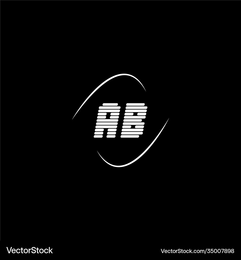 A b letter logo creative design on black color Vector Image