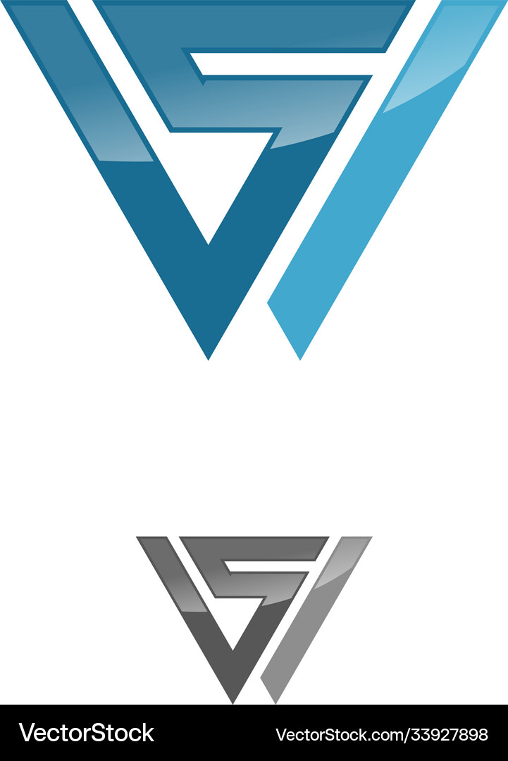 Abstrakter Buchstabe sw Symbol Design mit kreativ Vektorbild