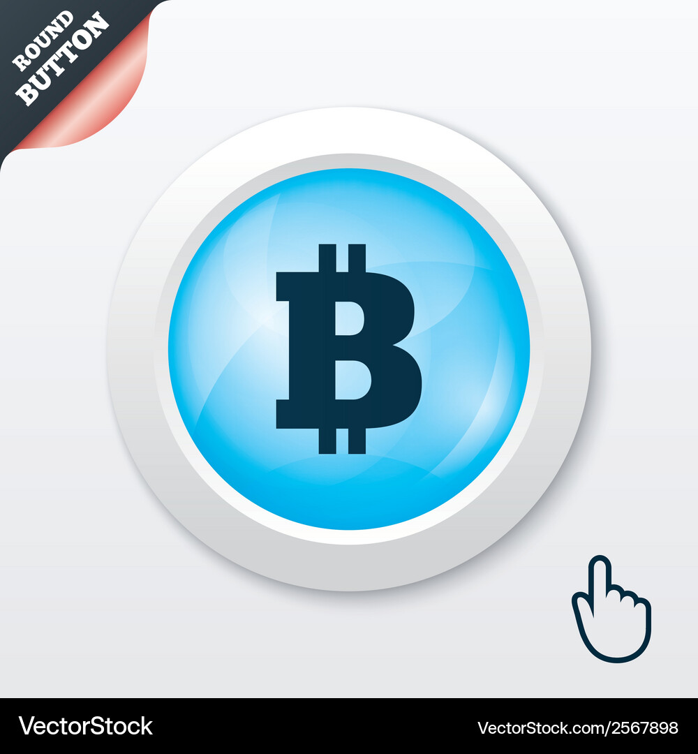 Bitcoin sign icon cryptography currency symbol Vector Image