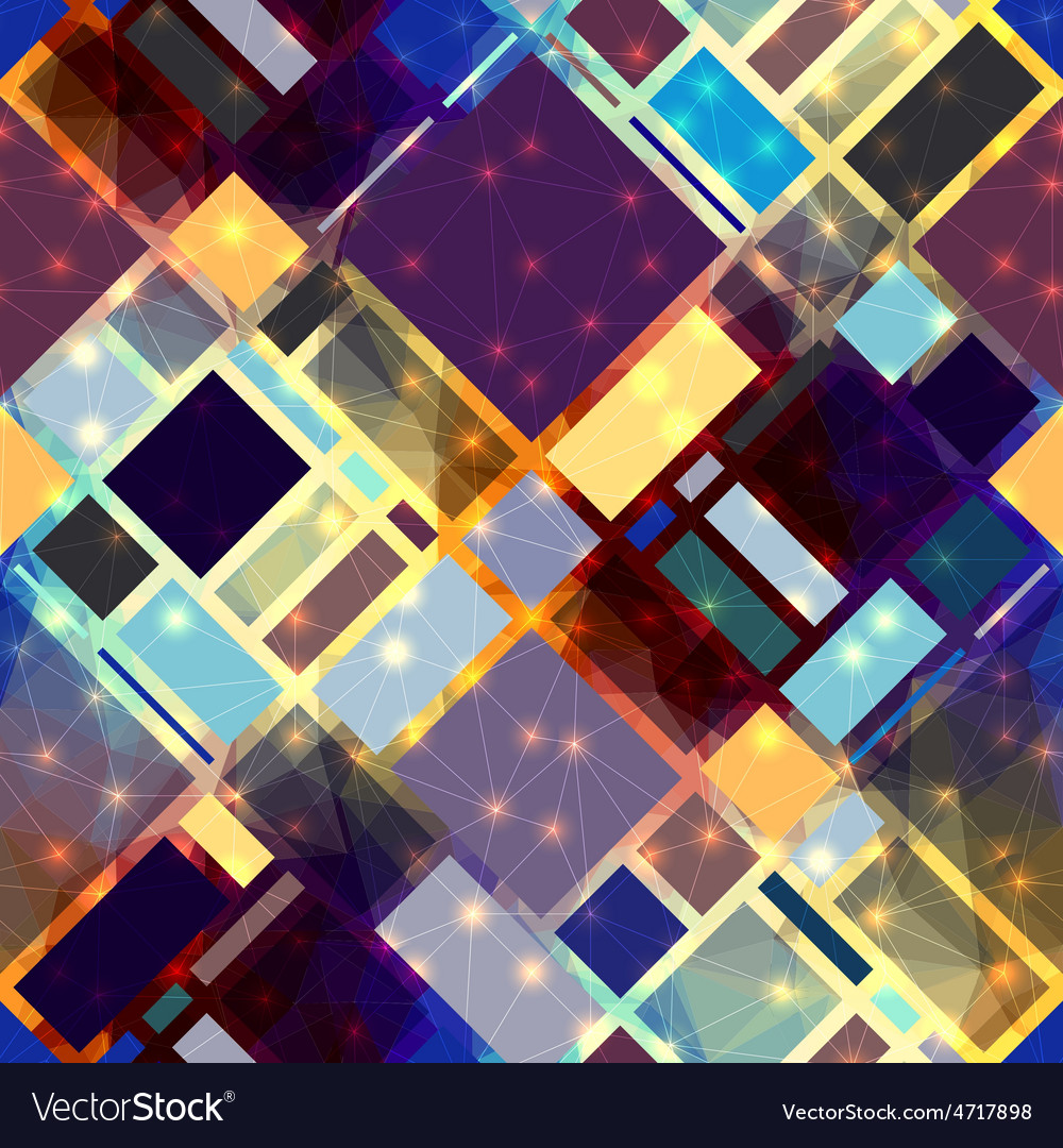 Diagonal geometric pattern with luminous elements Vector Image