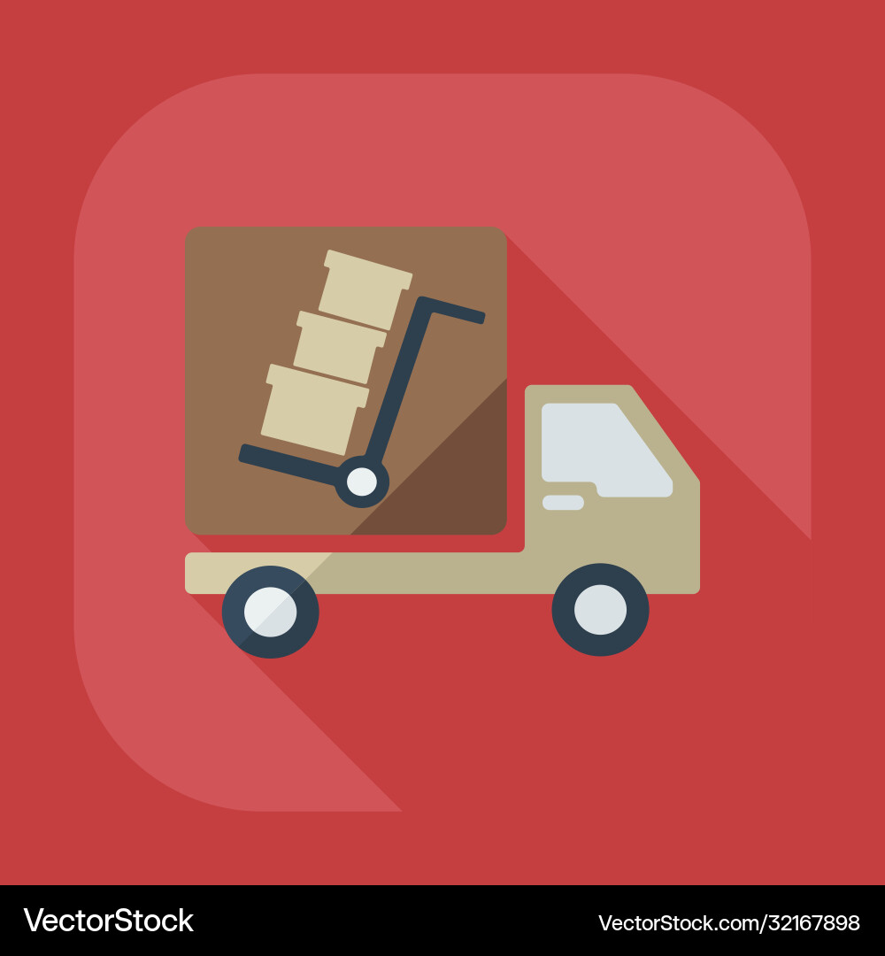 Flat modern design with shadow icons car shipping Vector Image