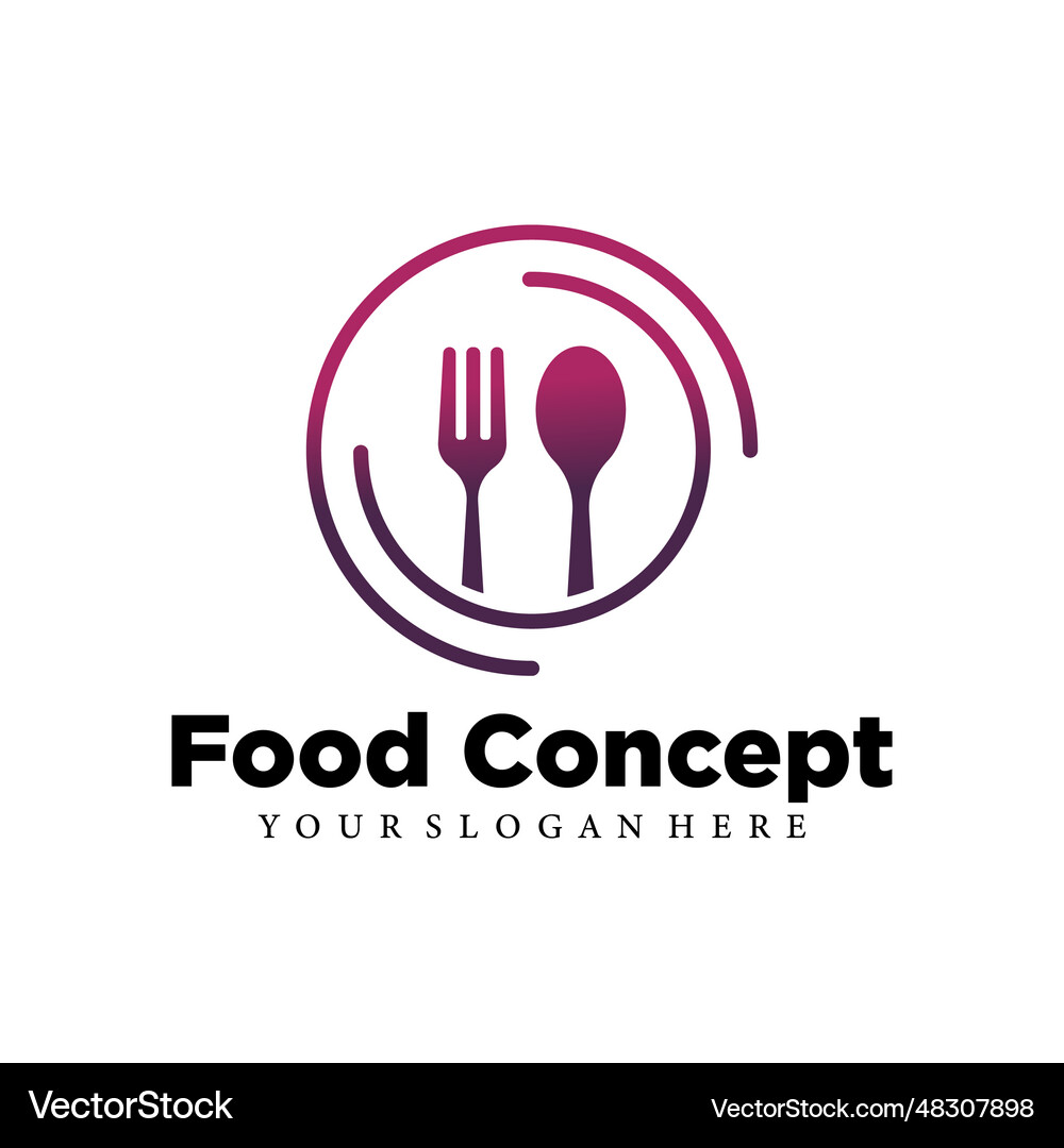 Good food logo icon template Royalty Free Vector Image