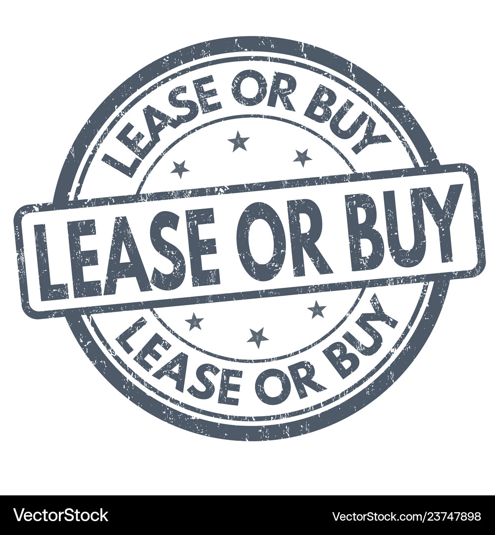 Lease or buy sign stamp Royalty Free Vector Image