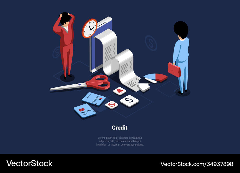 Male characters on credit Royalty Free Vector Image