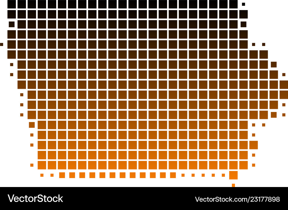 Map of iowa Royalty Free Vector Image - VectorStock