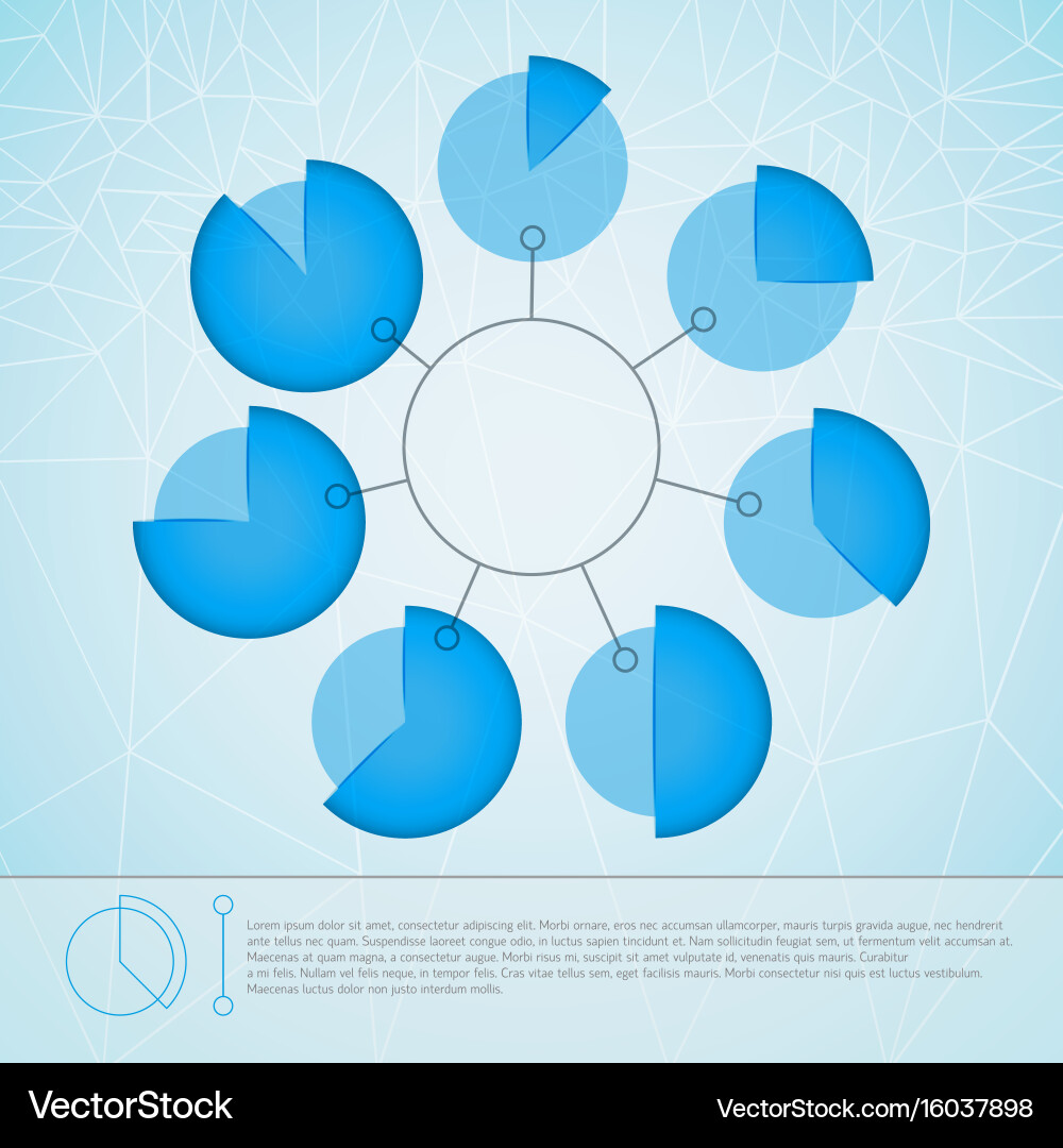 Round business diagram template Royalty Free Vector Image
