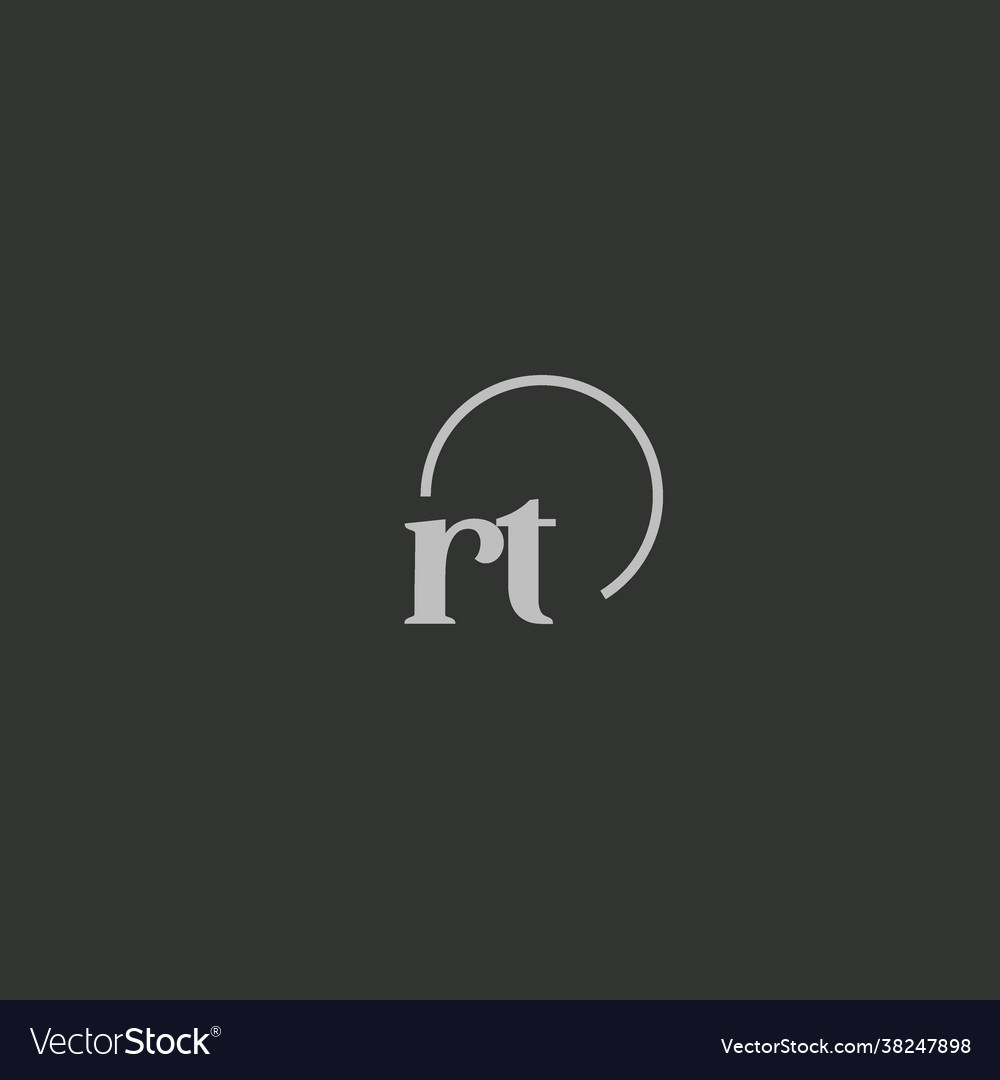 Rt initials logo monogram Royalty Free Vector Image