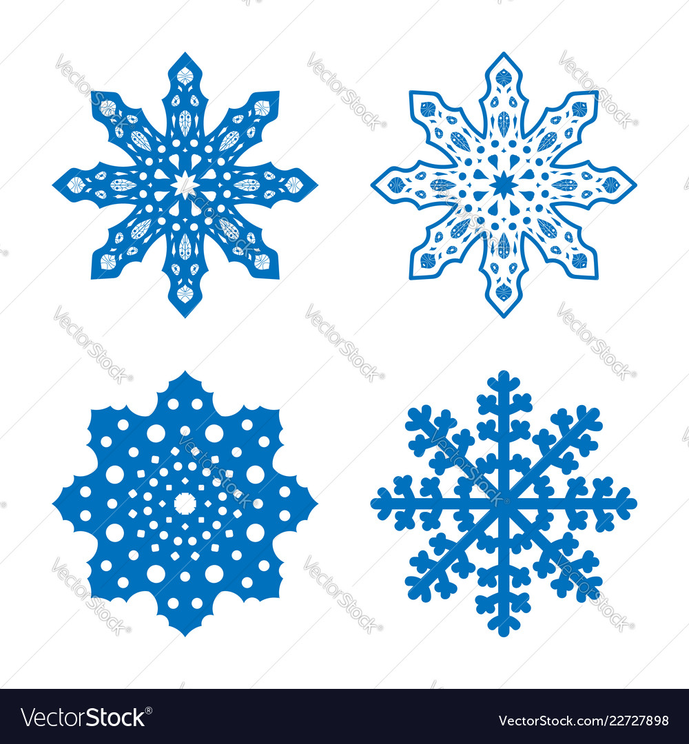 Snowflakes set Royalty Free Vector Image - VectorStock