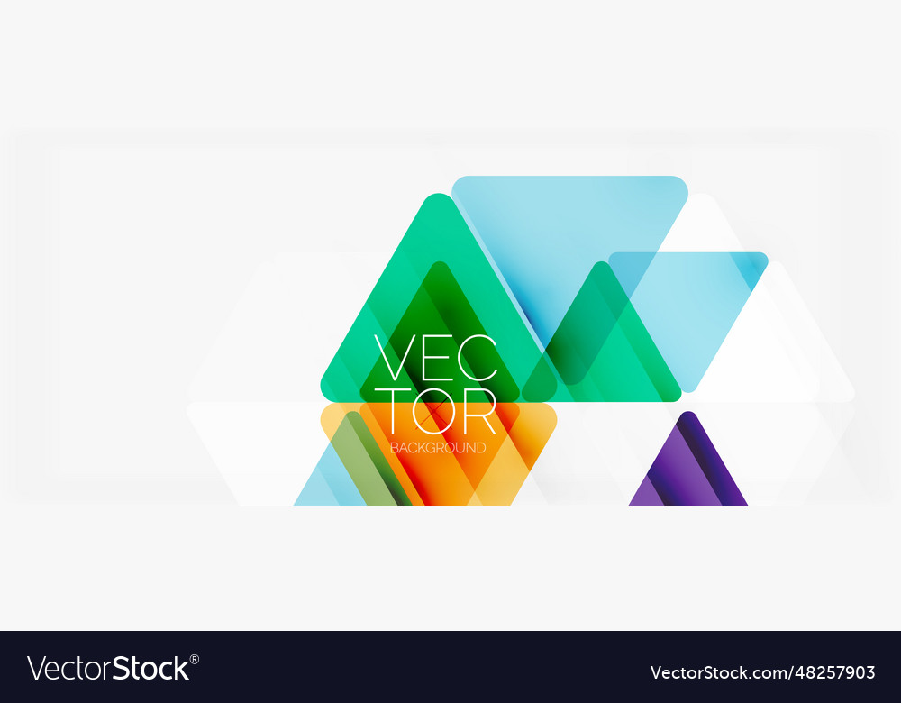 Abstract background color transparent triangles Vector Image