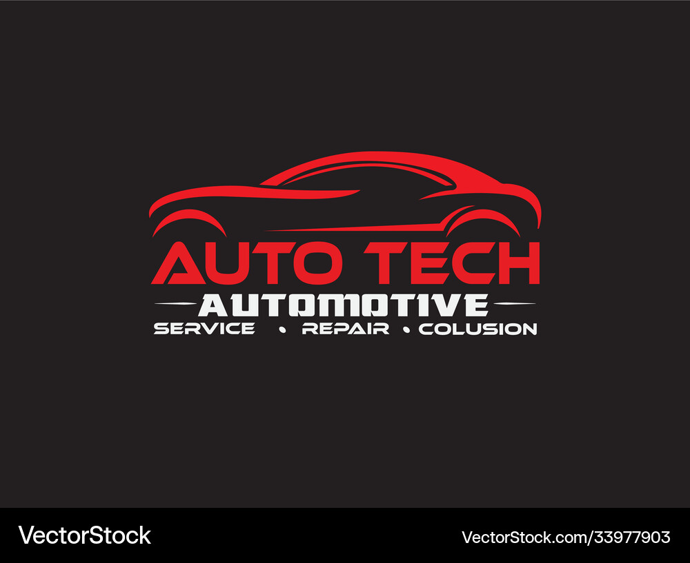Automotive service logo concept Royalty Free Vector Image
