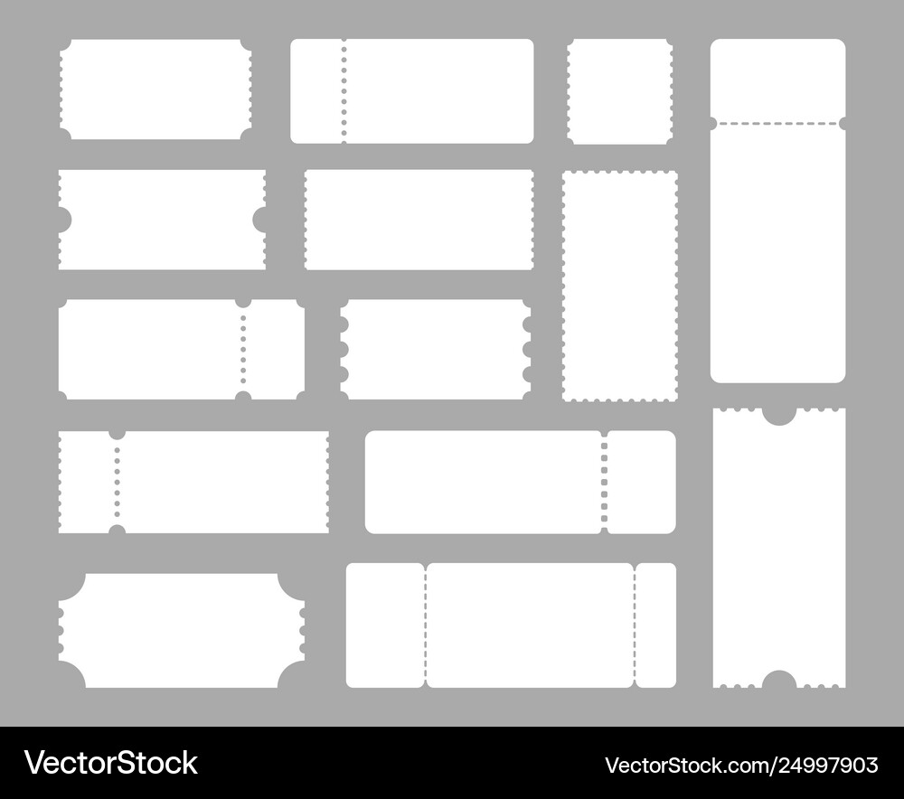 Ticket Outline Template Premium Vector | Retro Ticket Templates