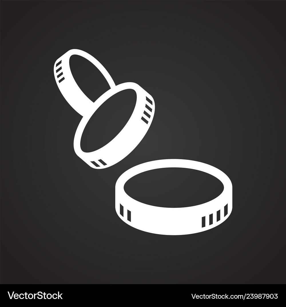 Coin icons set on white background for graphic Vector Image