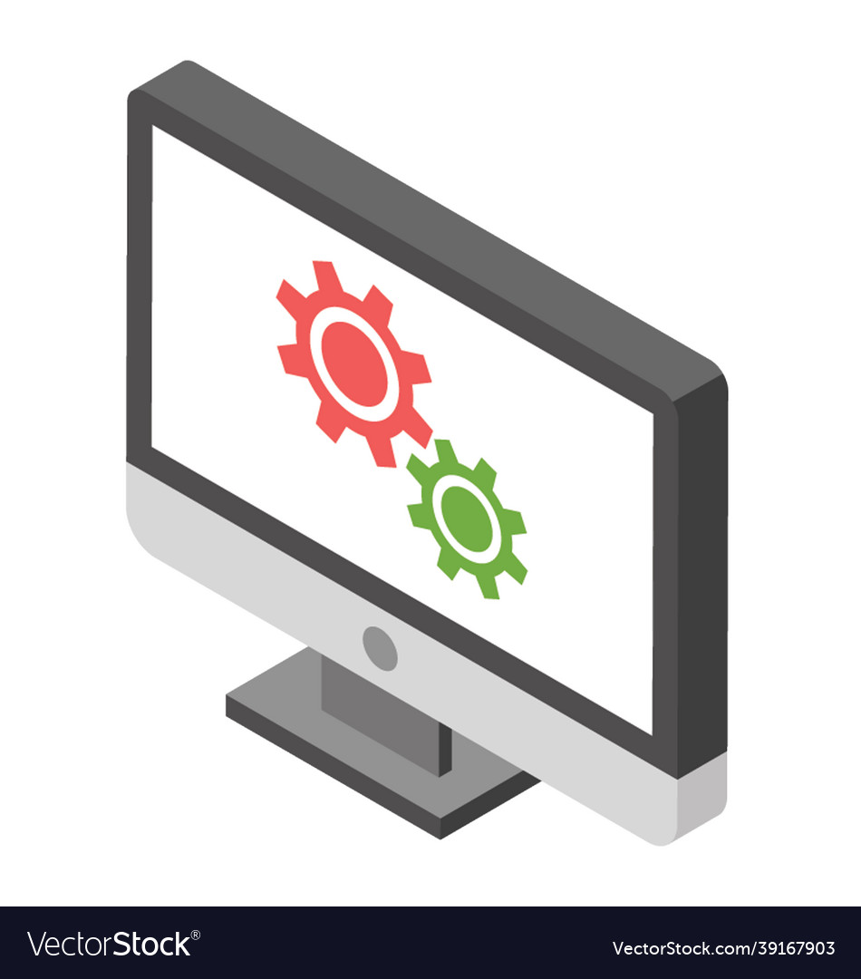 Computer settings Royalty Free Vector Image - VectorStock