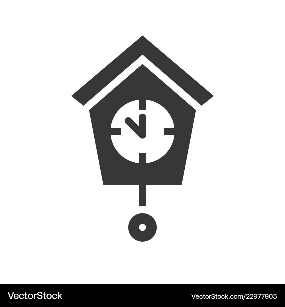 Countdown house clock merry christmas filled icon Vector Image