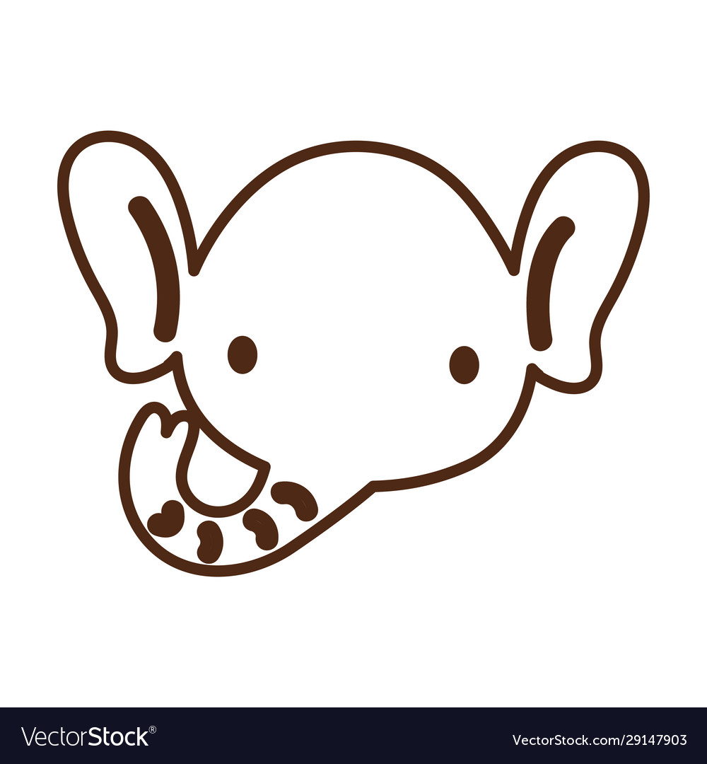 Cute elephant wild animal character icon Vector Image