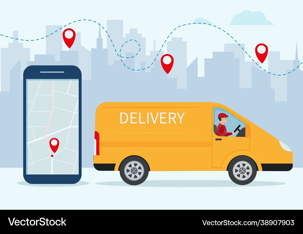 Free express home or fast delivery service Vector Image