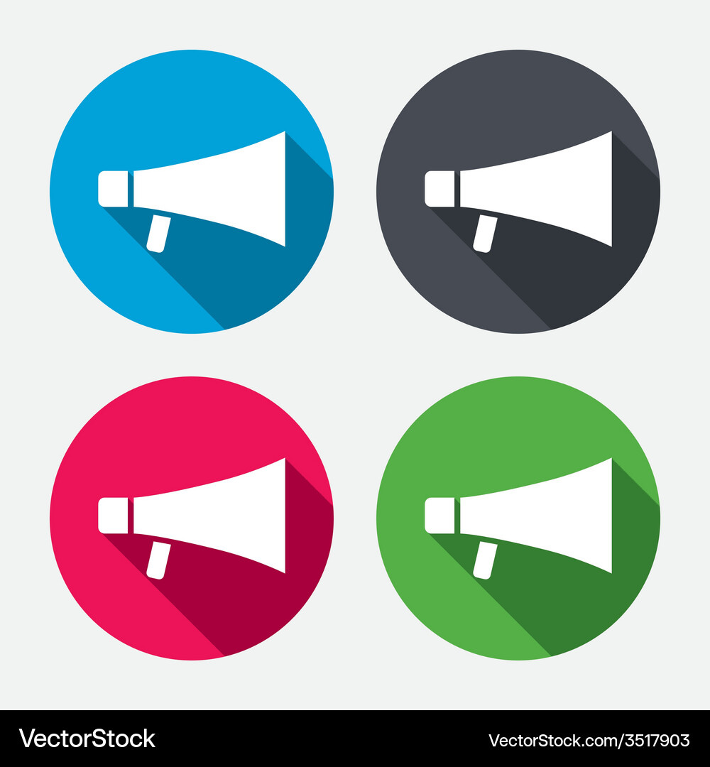 Megaphone sign icon loudspeaker symbol Royalty Free Vector