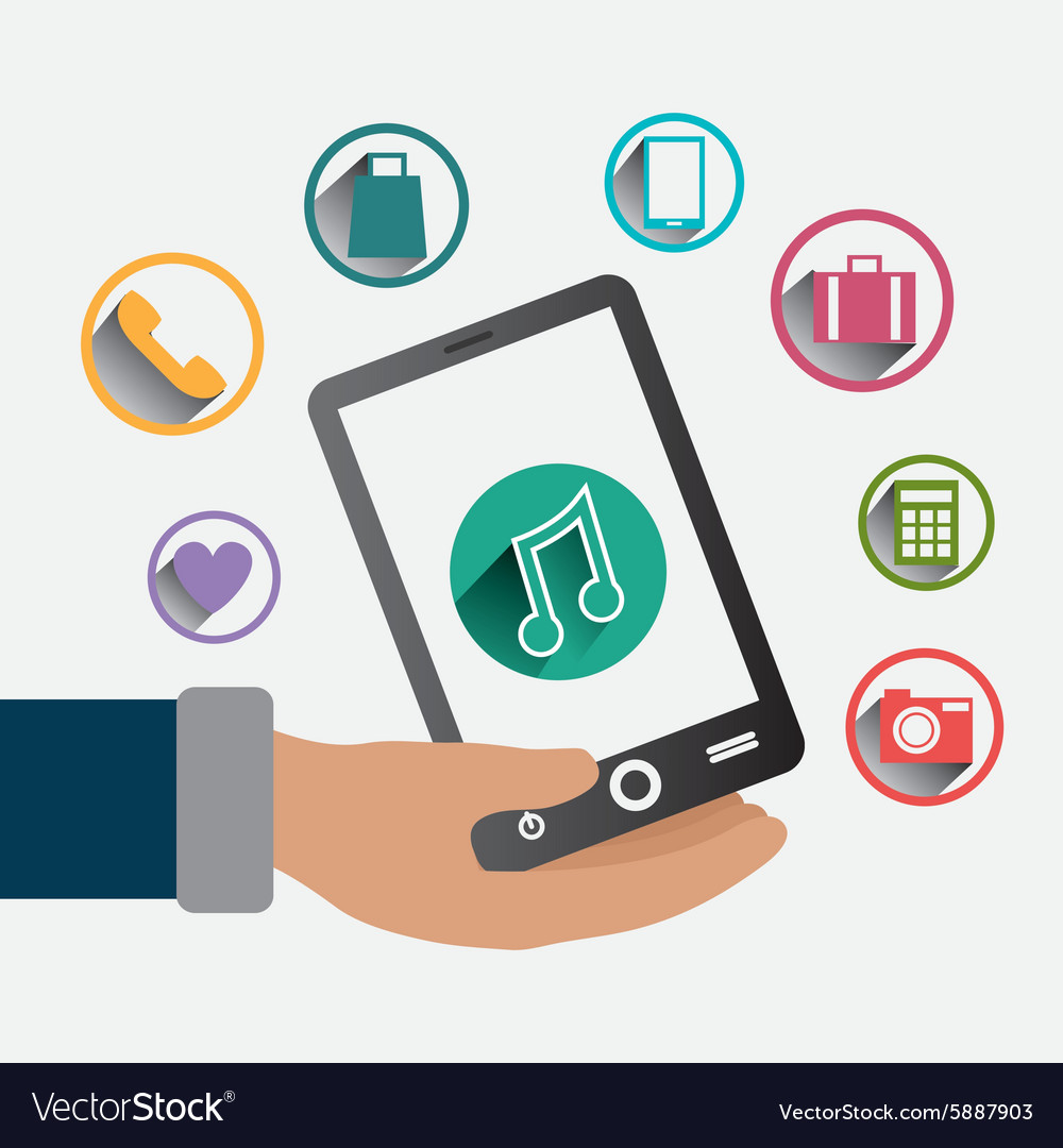 Mobile apps design Royalty Free Vector Image - VectorStock