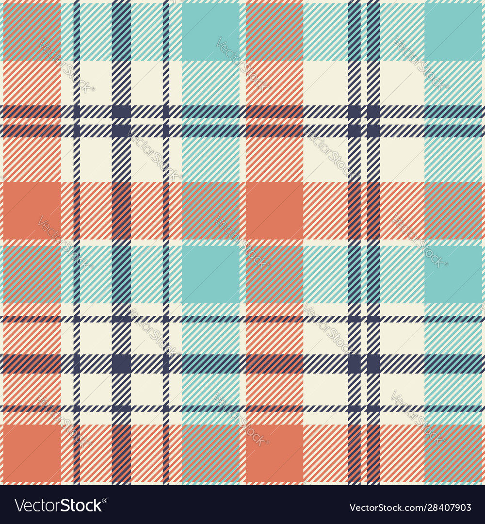 Plaid pattern seamless multicolored texture Vector Image