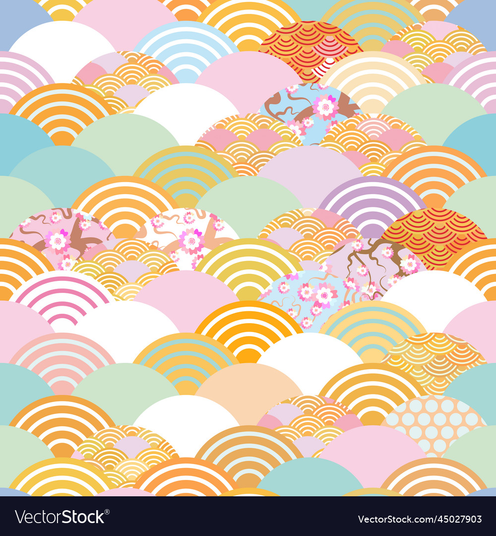 Seamless pattern fish scales simple Royalty Free Vector