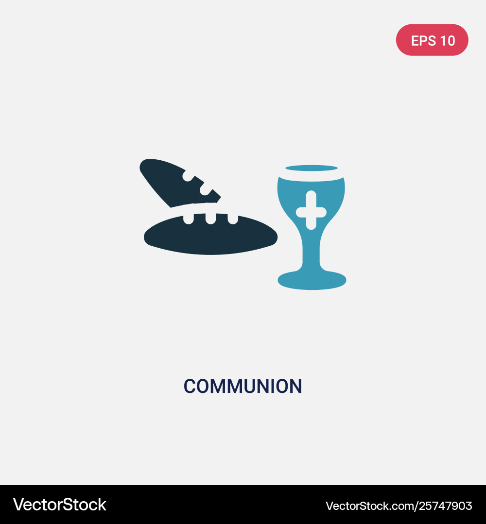 Two color communion icon from religion concept Vector Image