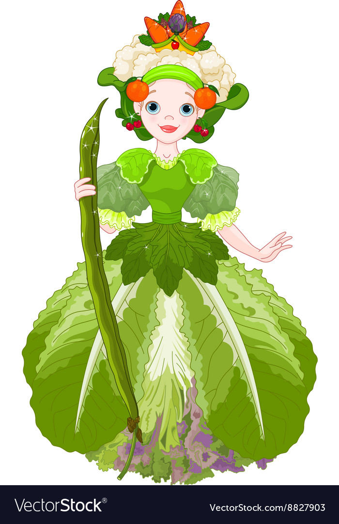 Vegetable queen Royalty Free Vector Image - VectorStock