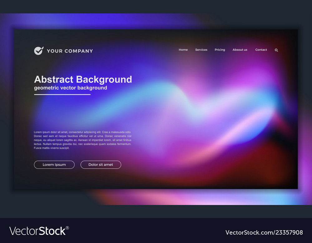 Abstract liquid background for your landing page Vector Image