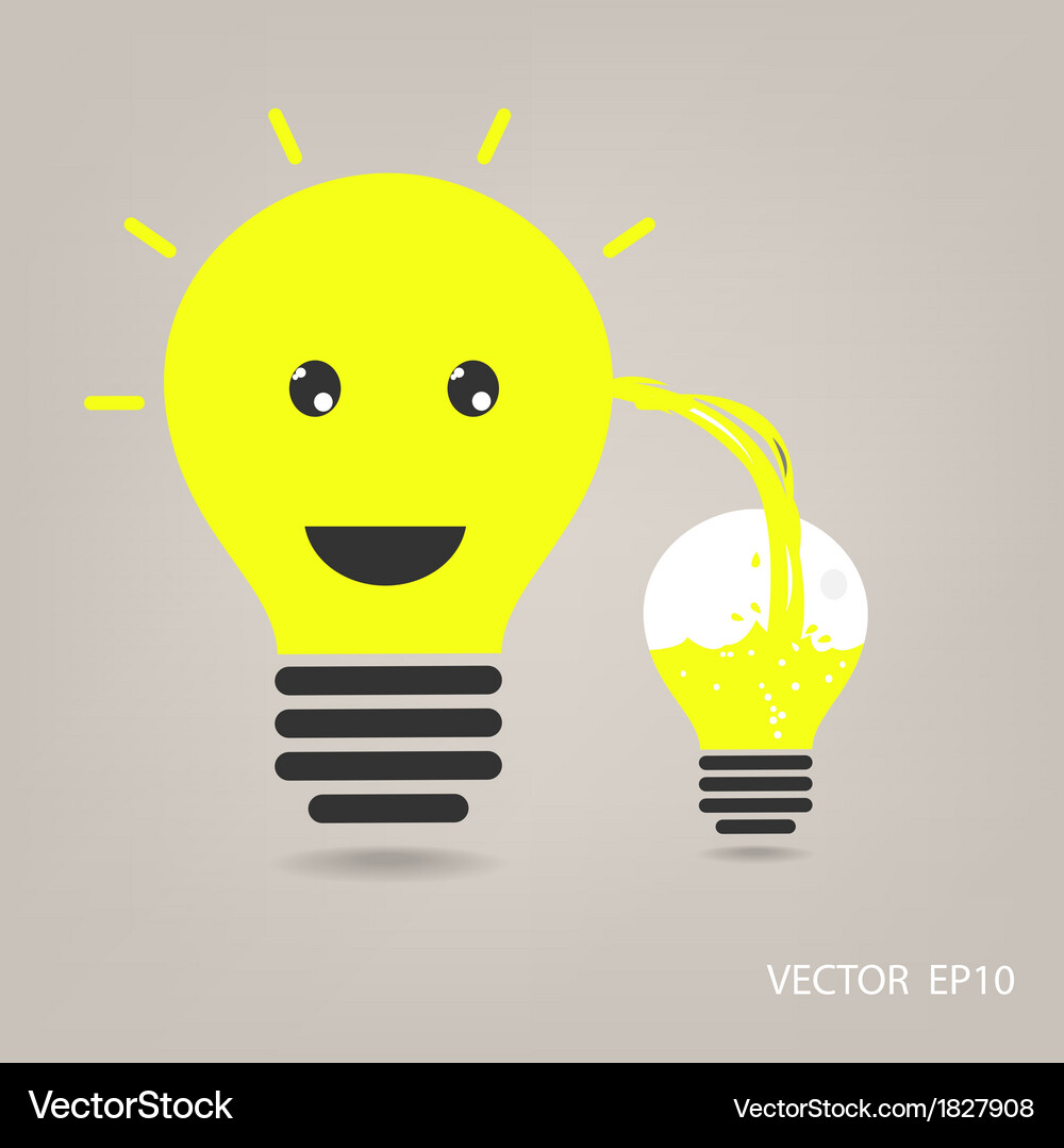 Creative light bulb sign Royalty Free Vector Image