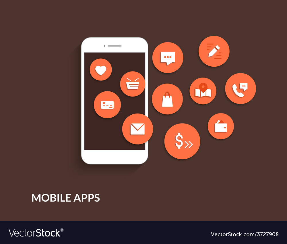 Mobile apps Royalty Free Vector Image - VectorStock