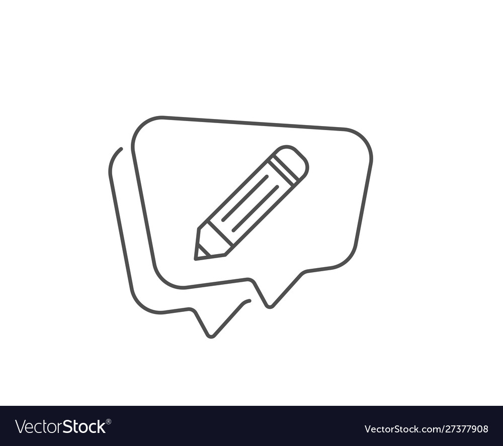 Pencil line icon edit sign Royalty Free Vector Image