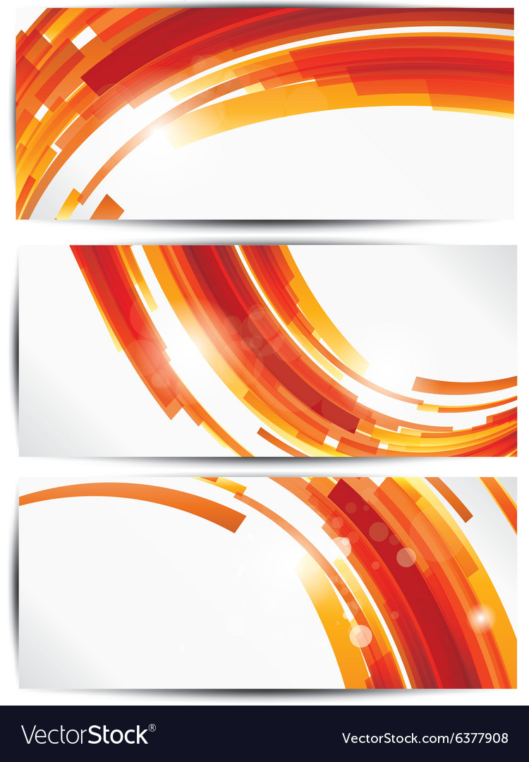 Set of abstract colorful web headers and cards Vector Image