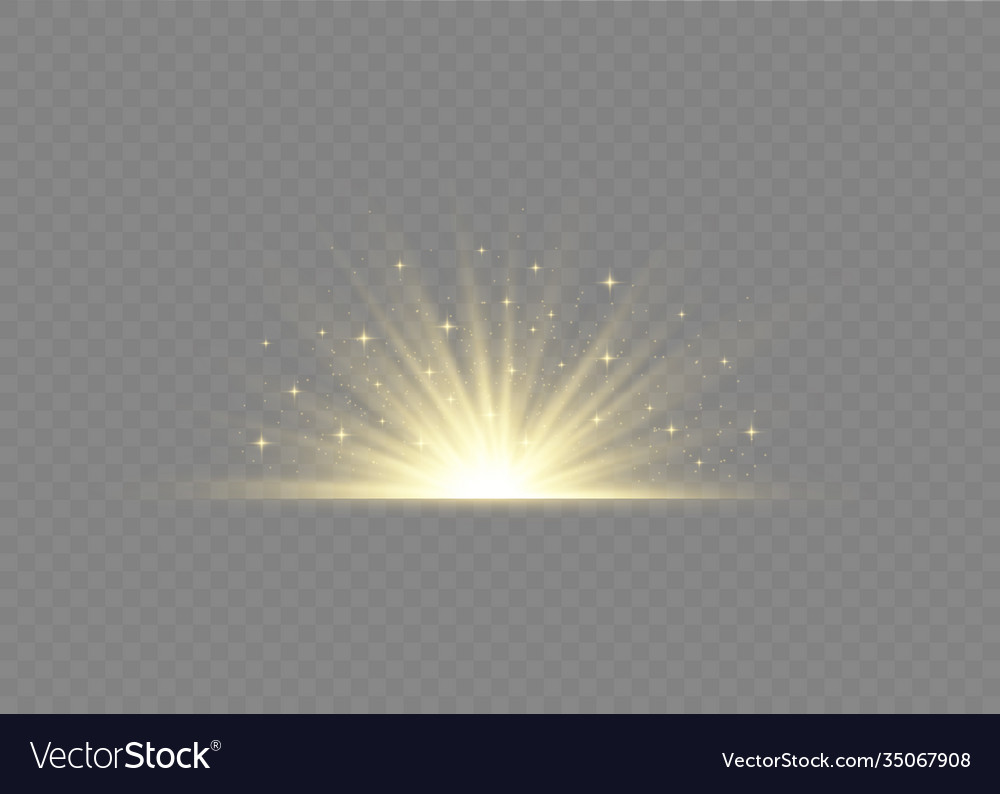 Sun ray light Royalty Free Vector Image - VectorStock