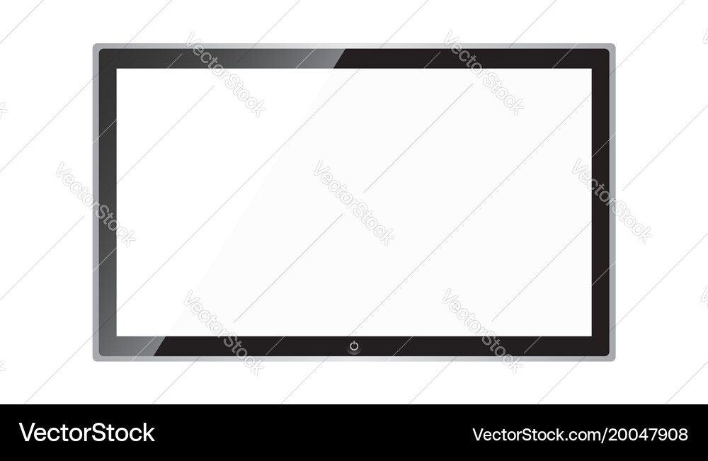 Tv icon in flat style isolated on white Royalty Free Vector