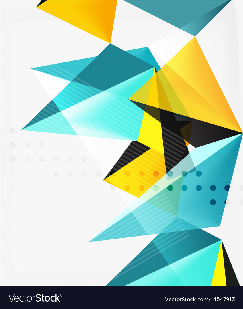 3d triangles geometric Royalty Free Vector Image