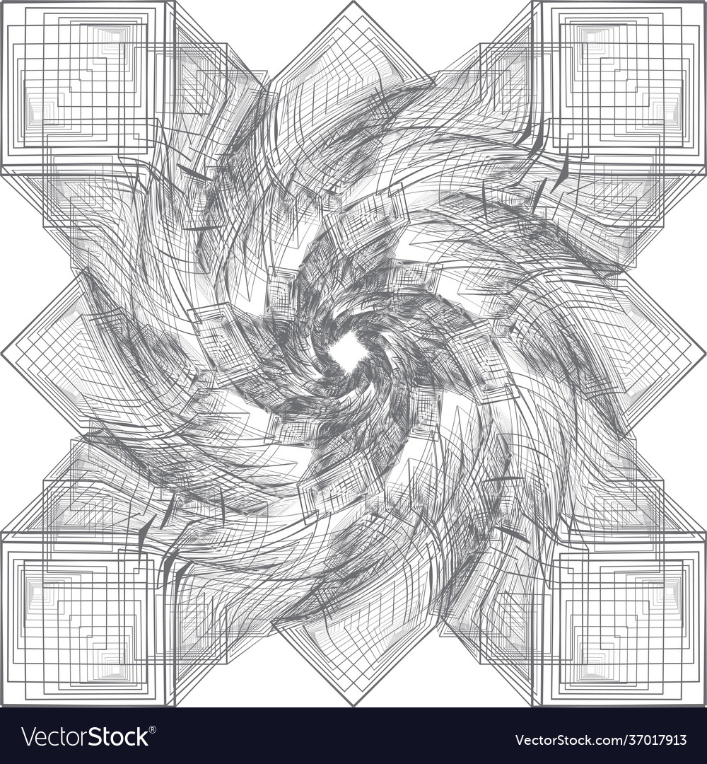 Abstract background geometric pattern with cubes Vector Image