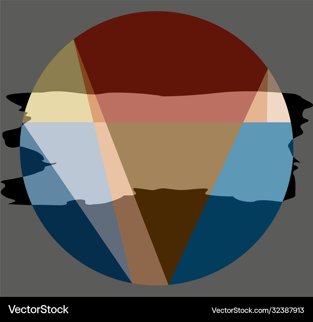 Abstract globe with colorful geometric shapes eps Vector Image