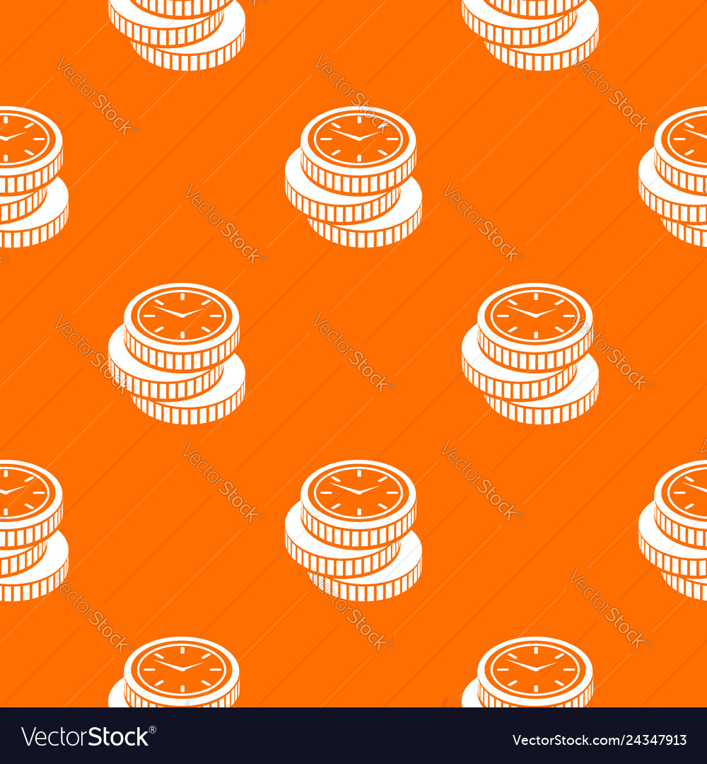 Coin pattern orange Royalty Free Vector Image - VectorStock
