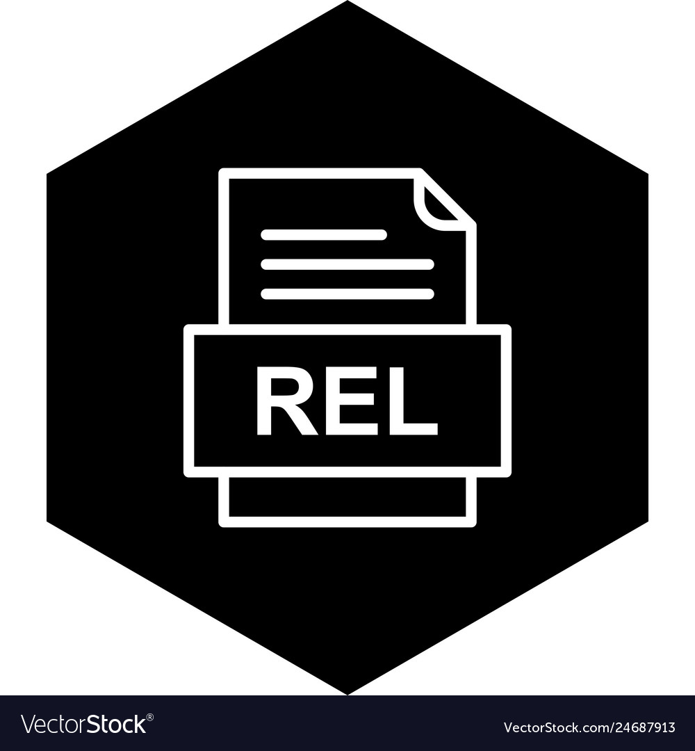 Rel file document icon Royalty Free Vector Image