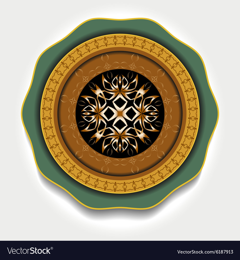 Round ornament pattern Royalty Free Vector Image