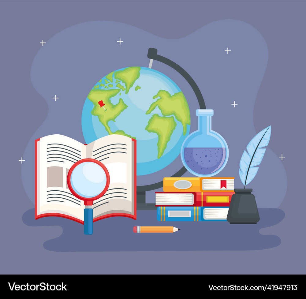 School subjects supplies Royalty Free Vector Image