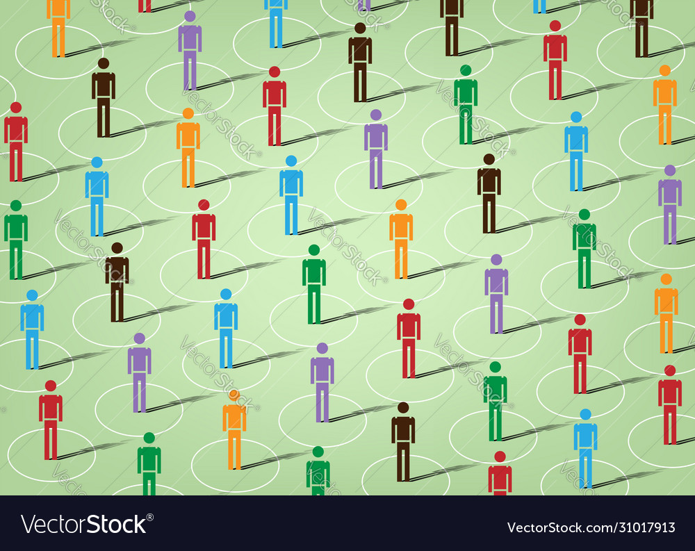 Social distancing concept for preventing covid-19 Vector Image
