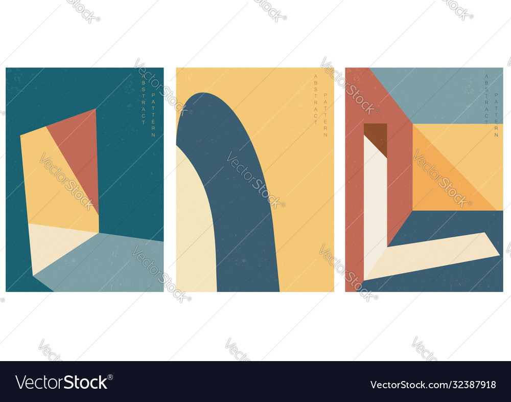 Architecture background with geometric pattern Vector Image