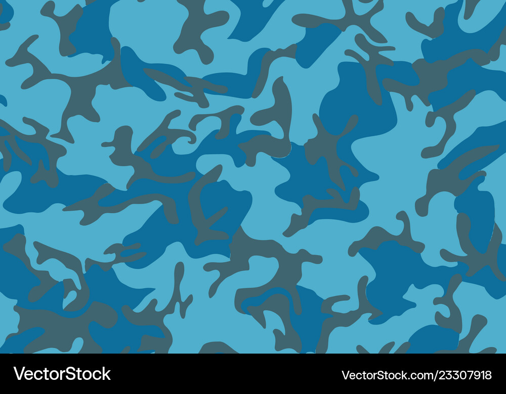 Background pattern of summer army camouflage blue Vector Image