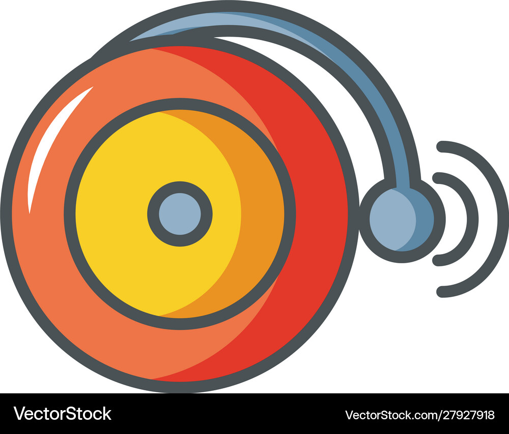 Bell alert protection safety fill Royalty Free Vector Image